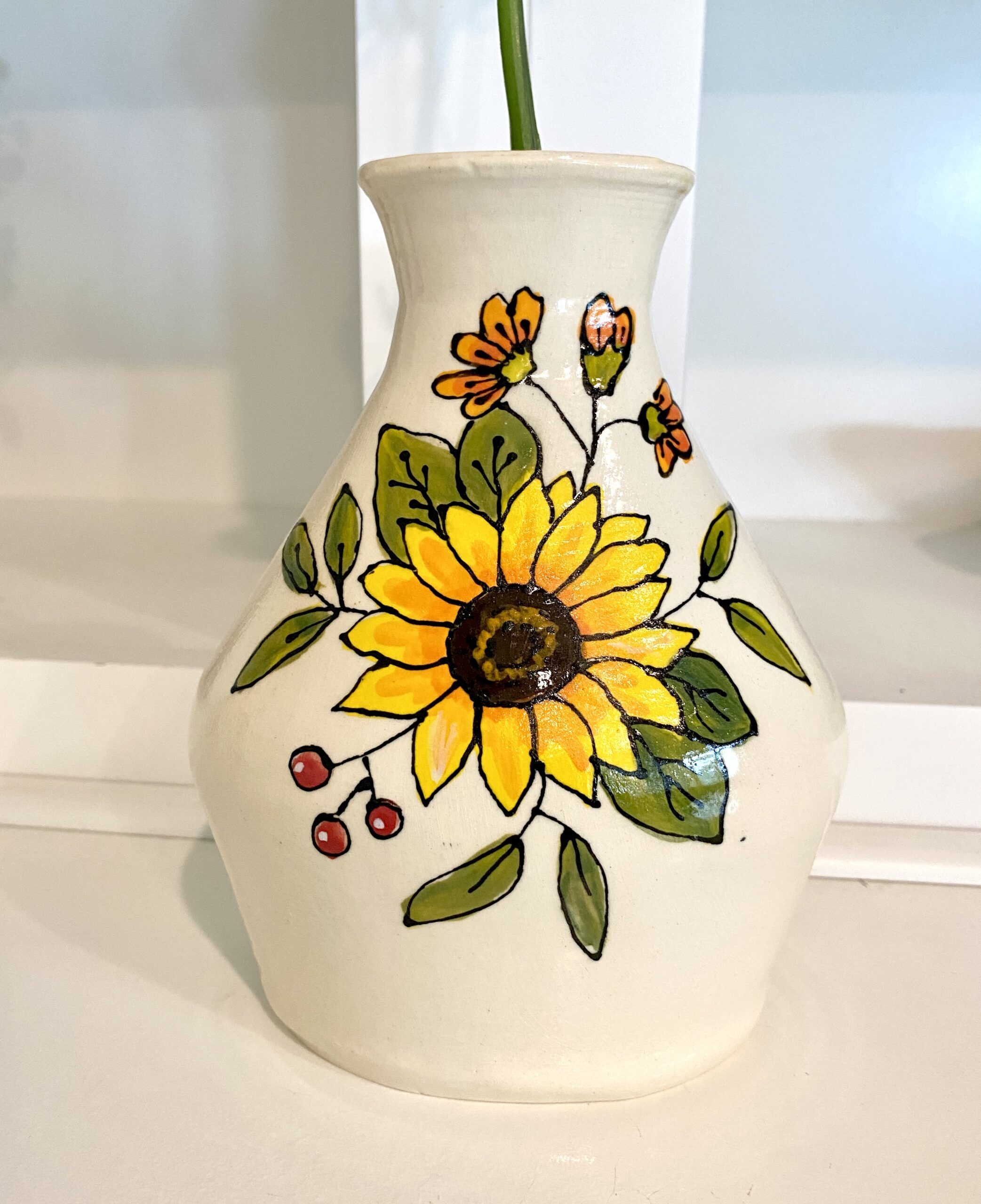 Sunflower Small Flower Vase - Ceramics By Nature