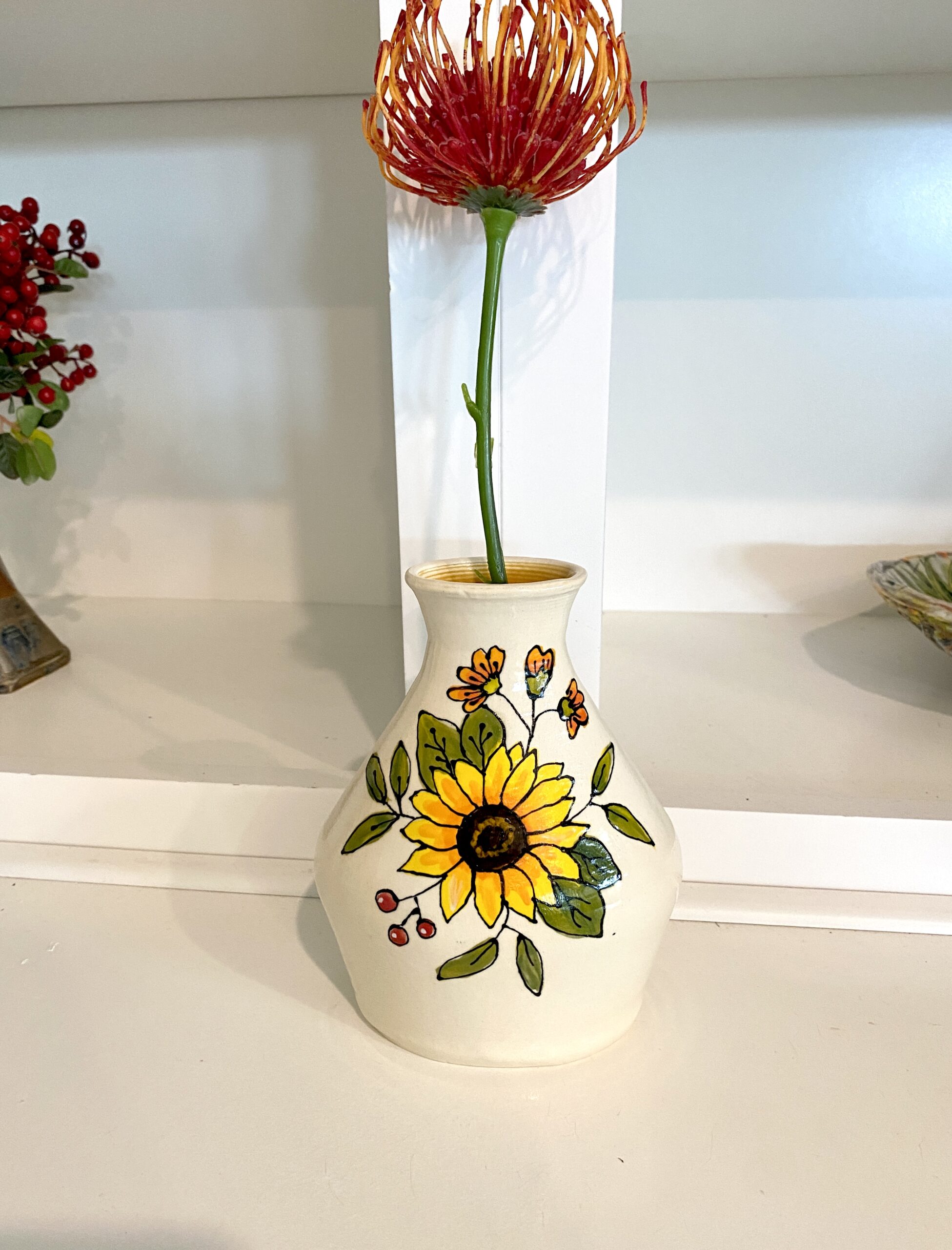 Sunflower Small Flower Vase - Ceramics By Nature